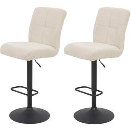 Hela Barhocker &raquo;LENI&laquo; Set, 2 Stk. tlg. Komfortsitz mit Federkorb beige 92% Polyester;8% Polyamid B/H/T: 44cm x 102cm x 57cm, Breitcord Microfaser