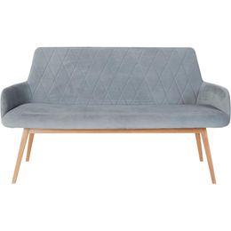 Home Affaire Sitzbank &raquo;Brest&laquo; Sitz und R&uuml;cken gepolstert, mit Rautensteppung, Breite 160 cm grau Polyester B/H/T: 160cm x 88cm x 60cm, Microfaser, DLW