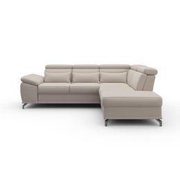 Sit & More sit&more Ecksofa &raquo;Cabrio L-Form, B: 274 cm, mit Sitztiefen-, Arm- & Kopfteilverstellung&laquo; 3 Nierenkissen, Federkern, optional Schlaffunktion und 