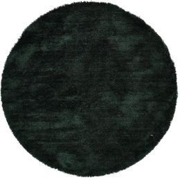 Tom Tailor HOME Hochflor-Teppich &raquo;Shaggy Teppich Cozy&laquo; rund 25 mm H&ouml;he Uni Farben, auch in Pastell Farben, weich & kuschelig gr&uuml;n Polyester &Oslash; 100cm 1 
