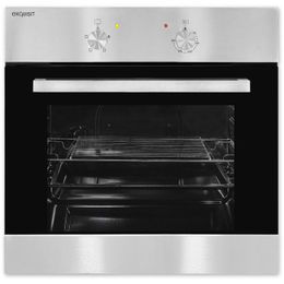 Exquisit Backofen &raquo;EBE 555-1.1&laquo; Klassisch, einfach kochen&backen mit allem drin:Grill,Licht,Backblech! silber Einheitsgr&ouml;&szlig;e Backofen