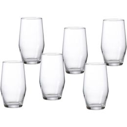 Ritzenhoff & Breker Longdrinkglas &raquo;Salsa&laquo; robust und kristallklar, 6-teilig transparent Glas &Oslash; 8cm x 14cm, 370ml, 6 Stk.