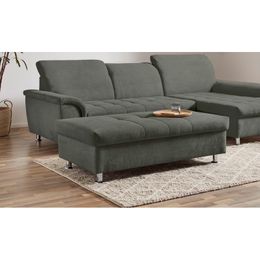 DOMO collection Stauraumhocker &raquo;FRANZI, elegant, komfortabel&laquo; mit gro&szlig;em Stauraumfach gr&uuml;n B/H/T: 131cm x 42cm x 61cm, Chenille-Struktur,mit Staufach