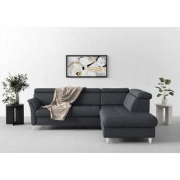Sit & More sit&more Ecksofa &raquo;Marano L-Form&laquo; inklusive Kopfteilverstellung, optional Schlaffunktion & Bettkasten grau 98% Polyester, 2% Polyamid B/H/T: 252cm x 