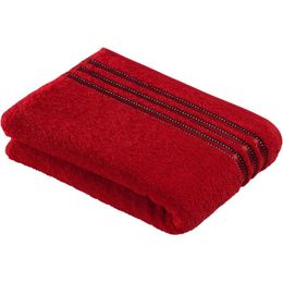 Vossen Badetuch &raquo;Cult de Luxe&laquo; mit Glanzbord&uuml;re rot Walkfrottee, Walkfrottee B/L: 67cmx140cm, 1 Stk., Walkfrottee