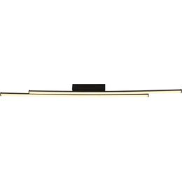Globo LIGHTING Deckenleuchte &raquo;KIRINA&laquo; LED-Modul 1 Stk. Warmwei&szlig; Deckenlampe Wohnzimmer-Leuchte Schlafzimmer-Leuchte Flur K&uuml;che schwarz H: 6,6cm, 1 Stk
