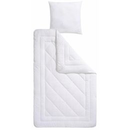 OTTO home Microfaserbettdecke + Kopfkissen &raquo;Baca, 2-tlg. Bettdecke 135x200 oder155x220 cm mit Kissen 80x80 cm&laquo; Set Bettdecke & Kissen Made in Germany,
