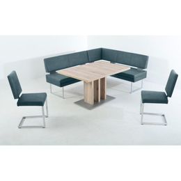 K+w Komfort & Wohnen K+W Komfort & Wohnen Essgruppe 4 Stk. tlg. langer Schenkel links oder rechts, 2 Freischwinger, 1 Funktionstisch blau B/H/T: 199cm x 89cm x 158cm, 