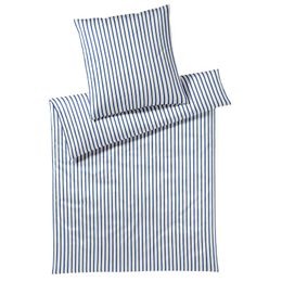 Elegante Bettw&auml;sche &raquo;Double&laquo; 2 Stk. angenehmes Hautgef&uuml;hl blau Mako-Satin, Obermaterial: 100% Baumwolle B/L: 135cm x 200cm, 1 Stk., 1 Stk., Mako-Satin, B/L: 