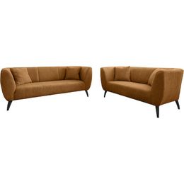 Home Affaire Polstergarnitur &raquo;Lazio modern und bequem, schmale Armlehnen, tolle Detailverarbeitung&laquo; Set, 3-Sitzer und 2-Sitzer, 2 Stk. tlg. auch als 