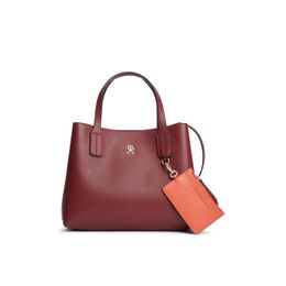 Tommy Hilfiger Damen Henkeltasche &raquo;TH ICON MINI SATCHEL&laquo; Damen Tragetaschem Umh&auml;ngetasche mit abnehmbarem RV-T&auml;schchen rot B/H/T: 28cm x 22,5cm x 