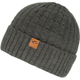 Chillouts Herren Chillouts Beanie &raquo;Bruno Hat&laquo; mit dezentem Logo grau Einheitsgr&ouml;&szlig;e