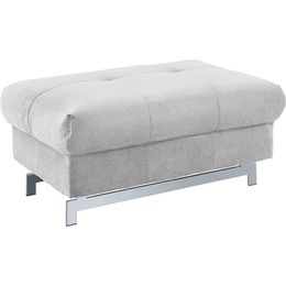 COTTA Hocker &raquo;Chef&laquo; mit edlen Metallkufen grau Struktur (100% Polyester);Chenille (90% Polyester, 10% Polyamid) B/H/T: 100cm x 46cm x 65cm, Chenille-