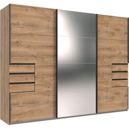 wimex Schwebet&uuml;renschrank &raquo;Saigon&laquo; mit Spiegelt&uuml;r, 3 T&uuml;ren, 270cm breit schwarz Holzwerkstoff B/H/T: 270cm x 208cm x 64cm, Schubladen: 6 Stk. T&uuml;ren: 3 Stk.