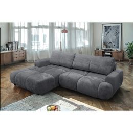 exxpo - sofa fashion Ecksofa inkl. Bettfunktion und Bettkasten,toller Sitzkomfort, Steppung im Sitz B/H/T: 280cm x 87cm x 187cm, Flachgewebe, 