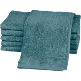 Ross G&auml;stehandtuch &raquo;Premium&laquo; 100% Baumwolle blau Frottier, Obermaterial: 100% Baumwolle B/L: 30cmx50cm, 6 Stk., Frottier
