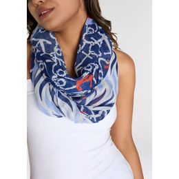 Laura Scott Damen Loop Sommer Schal im maritimen Design blau Einheitsgr&ouml;&szlig;e