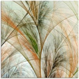Artland Leinwandbild &raquo;Fraktales Gras IV&laquo; Gr&auml;ser 1 Stk. tlg. auf Holzrahmen gespannt beige Leinwand B/H/T: 40cm x 40cm, Leinwandbild Gr&auml;ser quadratisch, 1 Stk.