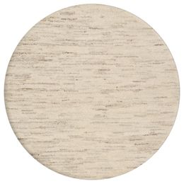 Theko Wollteppich &raquo;Hadj Uni&laquo; rund 25 mm H&ouml;he echter Berber Teppich, reine Wolle, handgekn&uuml;pft beige Wolle &Oslash; 200cm 1 Stk., 25mm, &Oslash; 200cm