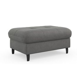 Sit & More sit&more Hocker &raquo;Marano&laquo; mit Stauraum grau 98% Polyester, 2% Polyamid B/H/T: 102cm x 43cm x 67cm, Soft clean,mit Stauraum,Fu&szlig;farbe:matt schwarz