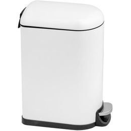 Sch&ouml;ner Wohnen Kollektion SCH&Ouml;NER WOHNEN-Kollektion M&uuml;lleimer &raquo;LARA&laquo; 1 Beh&auml;lter Treteimer mit Innenbeh&auml;lter f&uuml;r die K&uuml;che, Easy-Close-Mechanik, 10 L wei&szlig; Eisen, Polypropylen B/