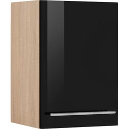 KOCHSTATION H&auml;ngeschrank &raquo;KS-Eton&laquo; Breite 50 cm schwarz eiche sonoma, B/H/T: 50cm x 57cm x 34cm, T&uuml;ren: 1 Stk.