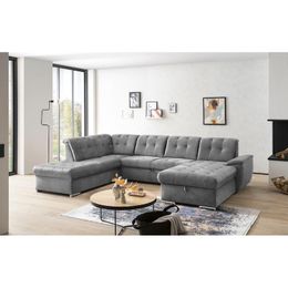 exxpo - sofa fashion Wohnlandschaft &raquo;Durango, aufwendige Sitz- und R&uuml;ckenverarbeitung, bequem, U-Form&laquo; inkl. Kopfteilverstellung, wahlweise mit 