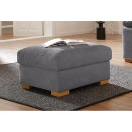 OTTO home Hocker &raquo;Ventura&laquo; grau Struktur (100% Polyester);Luxus-Microfaser (90% Polyester, 10% Polyamid);Luxus-Microfaser in Lederoptik (100% 