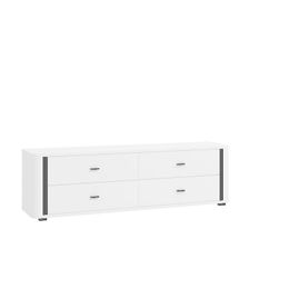 Home Affaire TV-Bank &raquo;York, TV-Kommode, TV-Schrank, TV-Bank&laquo; mit 4 ger&auml;umigen Schubladen, Breite 176,5 cm, wandmontage schwarz B/H/T: 176,5cm x 52cm x