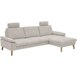 Die PlanBar Ecksofa &raquo;PP-LA24075 L-Form, Breite 286 cm&laquo; opt. mit Kopfst&uuml;tzen, Schlaffunktion, mot. Ottomane, Sitztiefenverst. 100% recyceltes Polyester