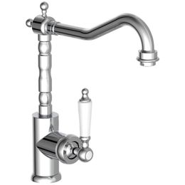 Sch&uuml;tte Sp&uuml;ltischarmatur &raquo;Old Style&laquo; Wasserhahn K&uuml;che im Retro Style, 360&deg; schwenkbare Mischbatterie grau B/H/T: 5cm x 28,7cm x 26,4cm Sp&uuml;ltischarmatur