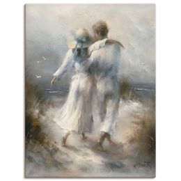 Artland Wandbild &raquo;Romantik&laquo; Paar 1 Stk. tlg. als Leinwandbild, Poster in verschied. Gr&ouml;&szlig;en grau Leinwand B/H/T: 30cm x 40cm, Leinwandbild Paar Hochformat, 1 