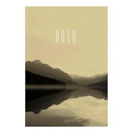 Komar Bild &raquo;Word Lake Hush Sand&laquo; Natur 1 Stk. tlg. Wandbild zur Dekoration - ohne Rahmen bunt Holzwerkstoff, Papier B/H/T: 50cm x 70cm, Natur, 1 Stk.