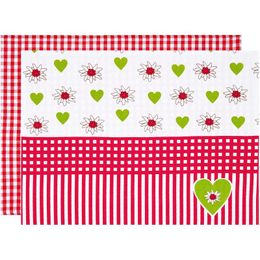 stuco stuco Platzset &raquo;Dirndl&laquo; bunt B/L: 33cm x 45cm, 4 Stk., Baumwolle, rechteckig Trachtenmode