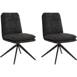 Home Affaire Esszimmerstuhl &raquo;Valencia&laquo; (Set) 2 Stk.verschiedene Gestelle in Holz oder Metall grau Metall B/H/T: 92cm x 68cm, 2 Stk., 2er Set