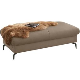 W.Schillig Polsterhocker F&uuml;&szlig;e in Schwarz pulverbeschrichtet braun Longlife Xtra-Leder Z59: Glattleder mit modischer Pr&auml;gung. Hautst&auml;rke 0, 9 - 1, 1 mm