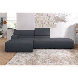 Egoitaliano Ecksofa &raquo;Babouche, Designsofa mit au&szlig;ergew&ouml;hnlichem Sitzkomfort zum Wohlf&uuml;hlen&laquo; grau 100% Polyester. Wasserabweisende Mikrofaser. B/H/T: 287cm x 80cm 