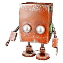 Casablanca by Gilde &Uuml;bertopf &raquo;&Uuml;bertopf Roboter Robotic rostbraun H. 37,5 cm&laquo; Mit auff&auml;lligen Spiralbeinen, Metall braun Metall B/H/T: 34cm x 37,5cm x 