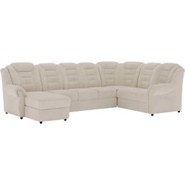 Home Affaire Wohnlandschaft &raquo;Boston U-Form&laquo; mit hoher R&uuml;ckenlehne, wahlweise mit Schlaffunktion & Stauraum beige 100% Polyester B/H/T: 333cm x 102cm x