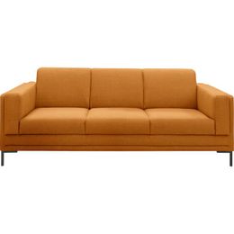 LOOKS by Wolfgang Joop 3-Sitzer &raquo;LOOKS VII&laquo; klare Linien, edles Design gelb 100% Polyester B/H/T: 210cm x 82cm x 90cm, Struktur