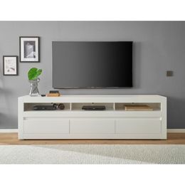 Home Affaire Lowboard &raquo;Chester, moderner TV-Unterschrank, Kommode mit Stauraum, Wei&szlig; Matt&laquo; 1 Stk. tlg. austauschbare Blende in Griffleiste, zeitloses 
