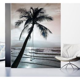 queence Fototapete &raquo;Schaukel am Strand&laquo; Meer Motiv bedruckt realistisch glatt Wandpaneele, selbstklebend, Tapete, Sticker, Wanddeko, XXL-Fotomotiv 