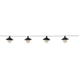 Parforce Traditional Hunting LED-Lichterkette &raquo;Globe Shade&laquo; 10 Stk.-flammig ca. 1,8 m + ca. 2 m Zuleitung, Akku, outdoor, Vierfarb-Karton Dioden 10 Stk. Flammen 10 Stk., 