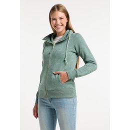 Ragwear Damen Sweatshirt &raquo;RONETTE PRINT&laquo;, figurumspielende Passform, mit Stehkragen, h&uuml;ftbedeckende L&auml;nge gr&uuml;n XXL