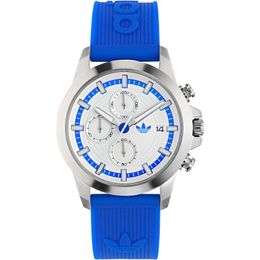 adidas originals Damen adidas originals Chronograph &raquo;EXPRESSION TWO CHRONO&laquo; Quarzuhr, Armbanduhr, Herrenuhr, Damenuhr, unisex, Silikonarmband blau 