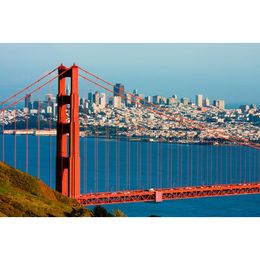 papermoon Fototapete &raquo;Golden Gate Bridge&laquo; glatt bunt Vlies B/L: 1,5m x 1,11m, Bahnen: 7 Stk.