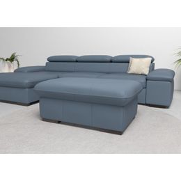 OTTO home Stauraumhocker &raquo;Alberto&laquo; gross, mit Stauraum blau Luxus-Microfaser in Lederoptik (100% Polyester);Microfaser in Antiklederoptik (100% 
