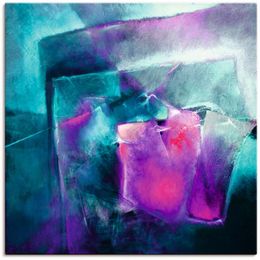 Artland Leinwandbild Muster 1 Stk. tlg. auf Holzrahmen gespannt pink Leinwand B/H/T: 50cm x 50cm, Leinwandbild Muster quadratisch, 1 Stk.
