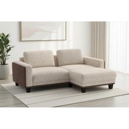 Sit & More sit&more Ecksofa &raquo;Concept&laquo; Modernes Sofa in drei Fu&szlig;farben zur Auswahl beige 100% Polyester B/H/T: 226cm x 84cm x 167cm, Recamiere rechts,mit Fu&szlig; 