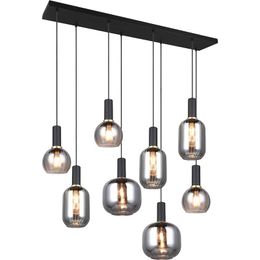 Trio Leuchten Pendelleuchte &raquo;DIVA, E27 H&auml;ngelampe 8-flammig mit Glasschirm, exkl 8xE27 max 10W&laquo; E27 1 Stk. warmwei&szlig; - kaltwei&szlig; h&ouml;henverstellbar bis 